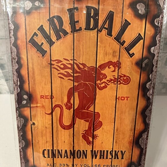 Wall Decor | Fireball Metal Sign | Poshmark